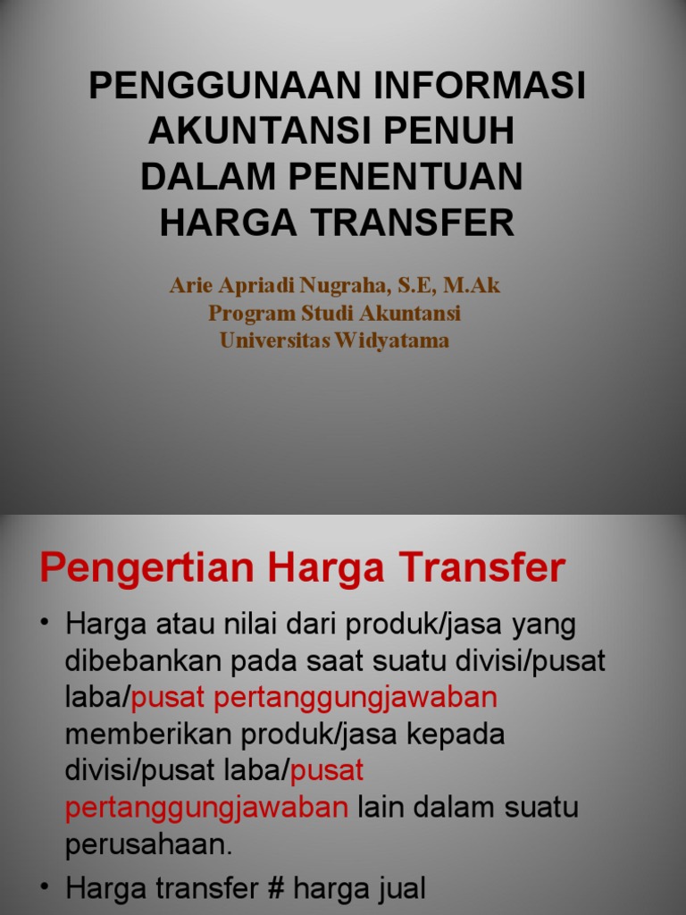 Harga Transfer | PDF