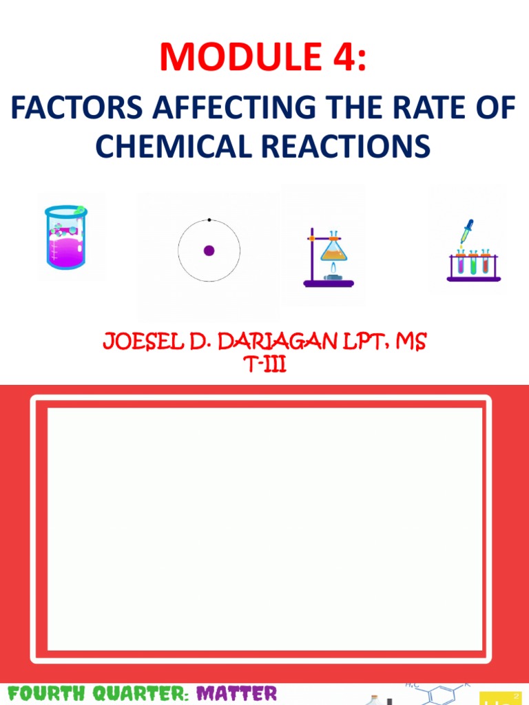 Factors Influencing Chemical Reaction Rates | PDF | Reaction Rate ...