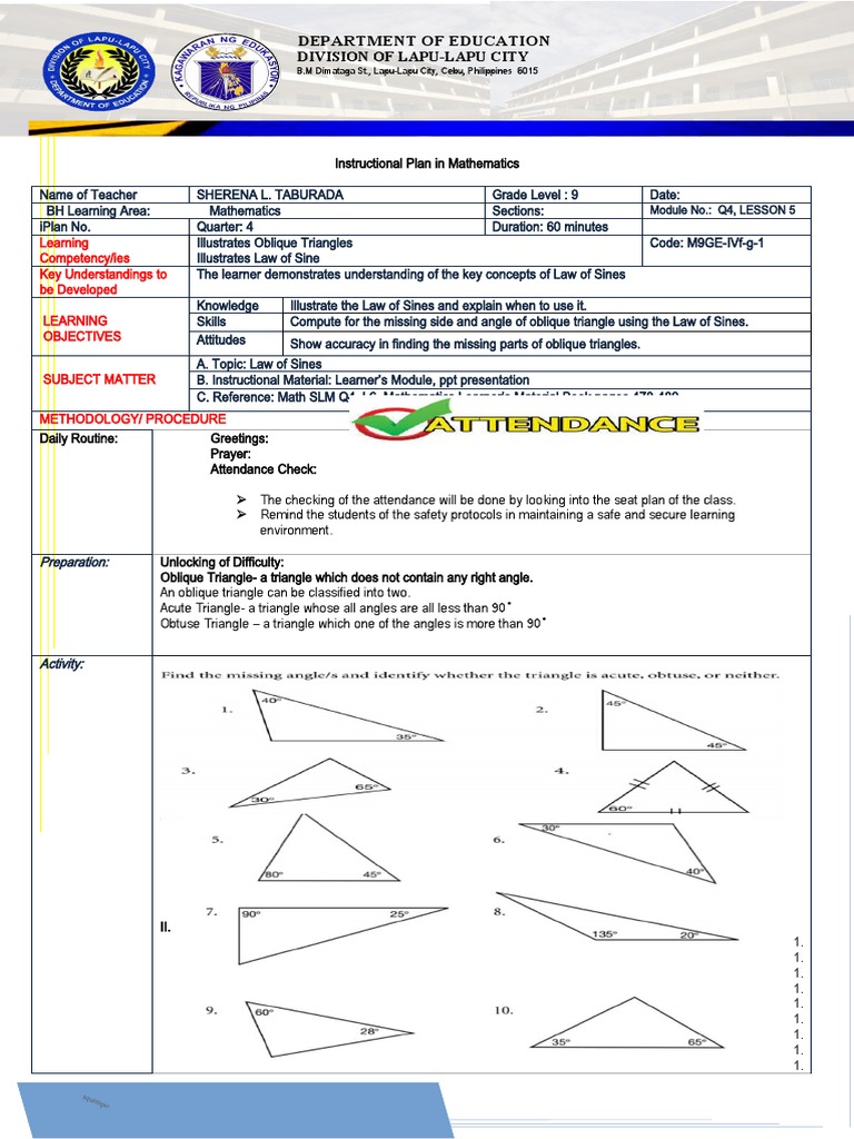 Law of Sines | PDF | Triangle | Trigonometric Functions