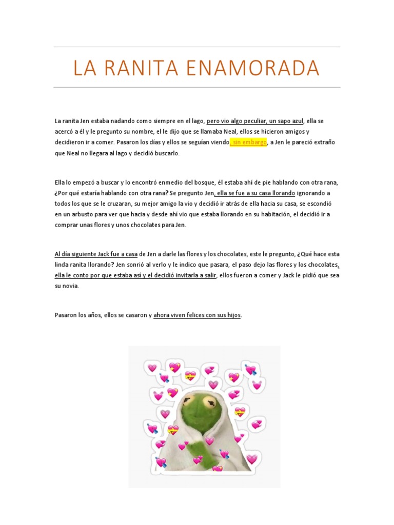 La Ranita Enamorada | PDF