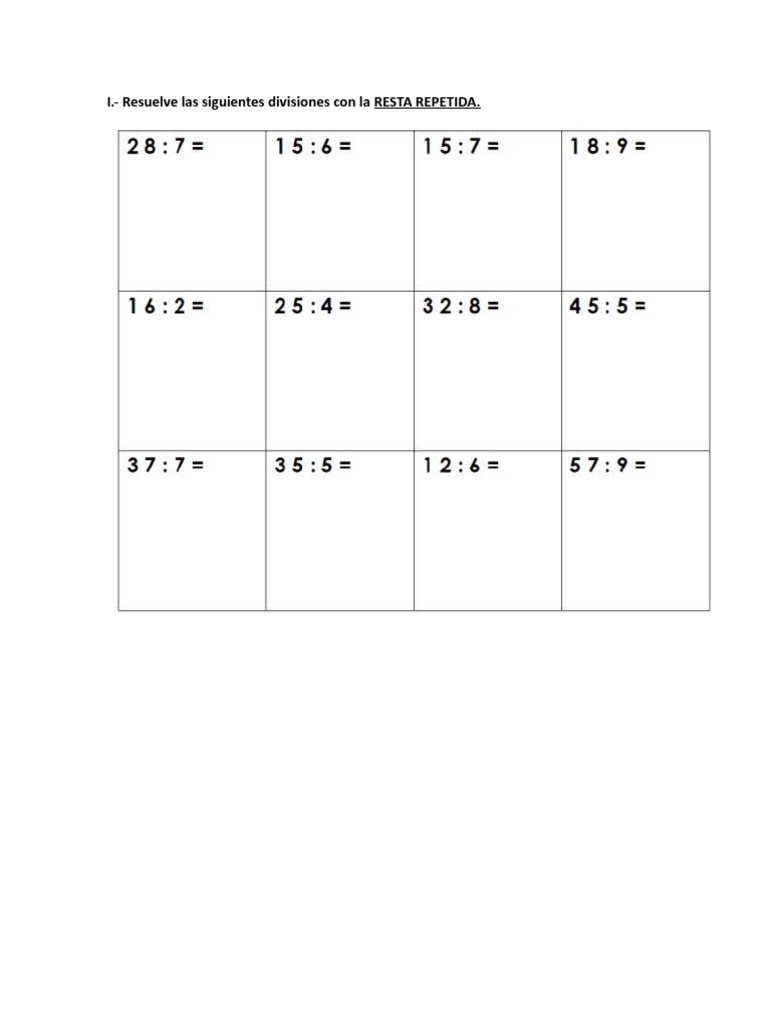 Division Como Resta Repetida | PDF