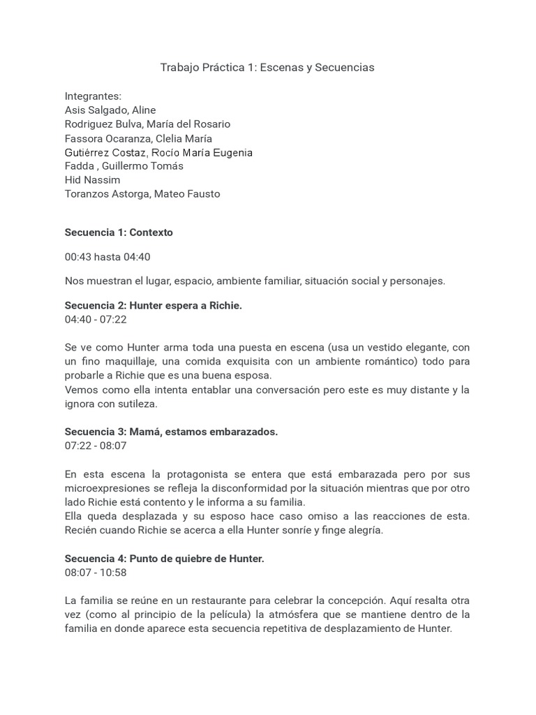 Práctica 1 Escenas y Secuencias | PDF