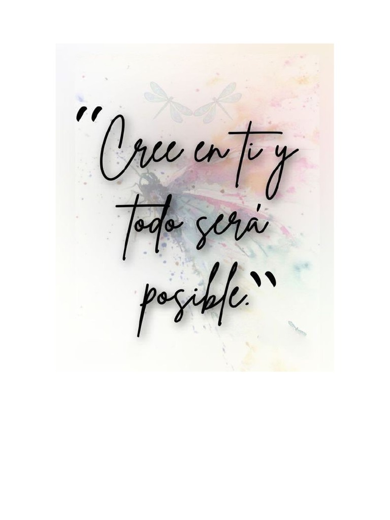 Cree en Ti y Todo Será Posible | PDF