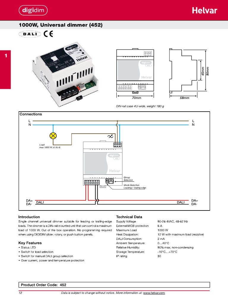 1000 Watt Dimmer | PDF