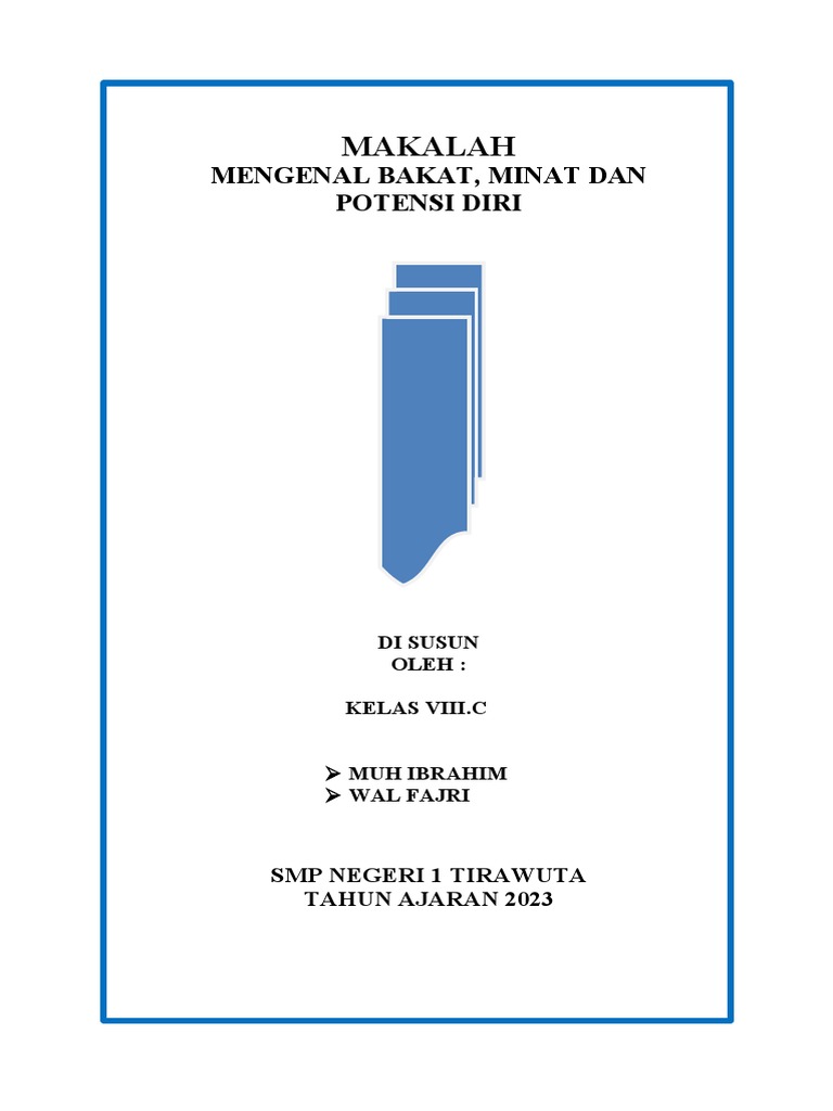 Makalah Bakat Minat Dan Potensi Diri | PDF | Karier & Perkembangan ...