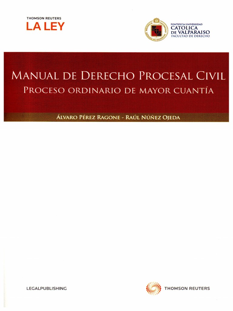 Manual de Derecho Civil (Proceso Ordinario de Mayor Cuantía) - Álvaro Pérez Rgone y Raúl Núñez ...