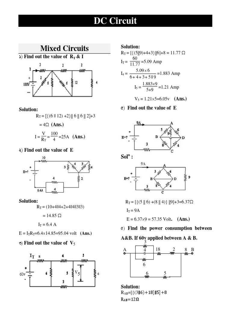 DC Circuit | PDF | International System Of Units | Electronic Engineering