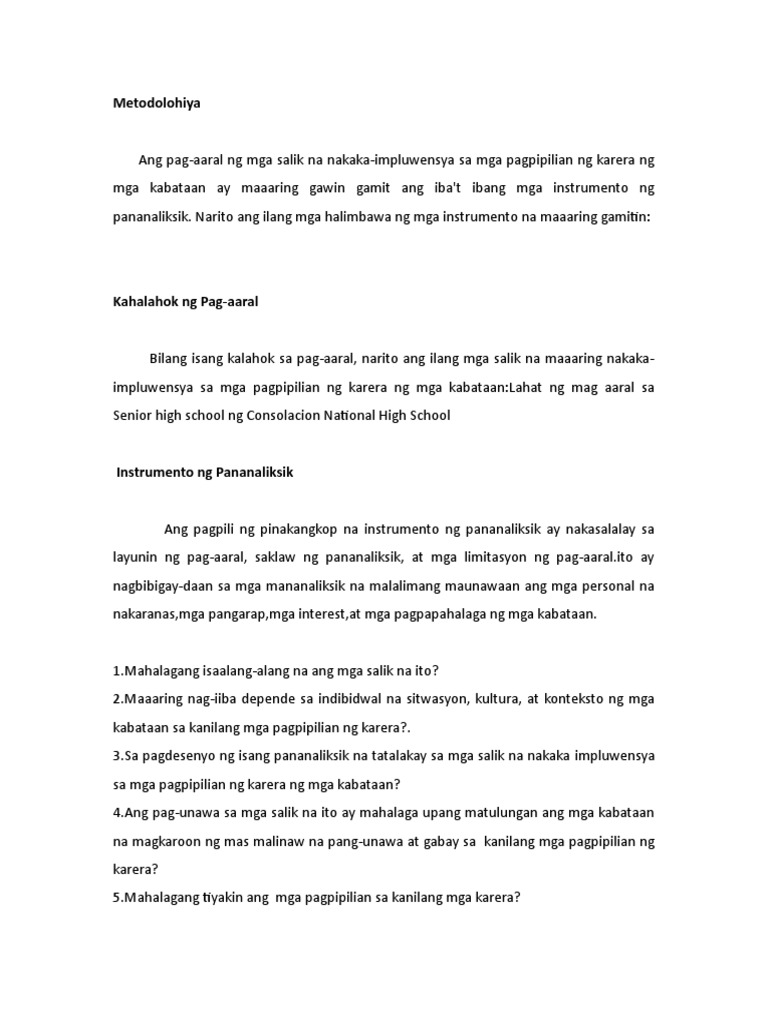 Metodolohiya- 2 | PDF