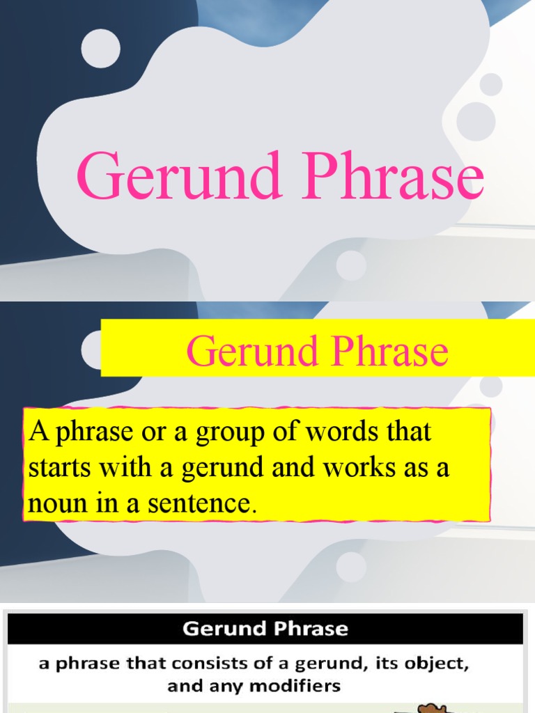 Gerund Phrase | PDF