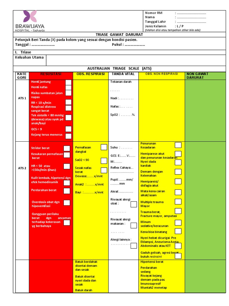 Formulir Triage | PDF