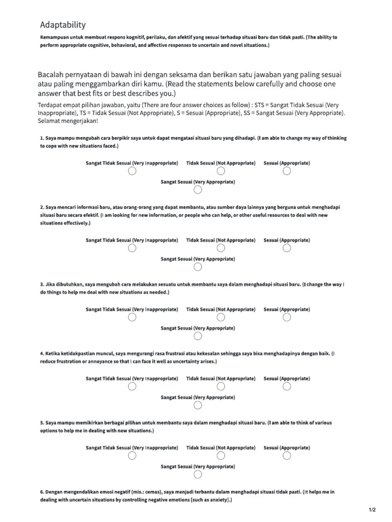 Adaptability 2 | PDF