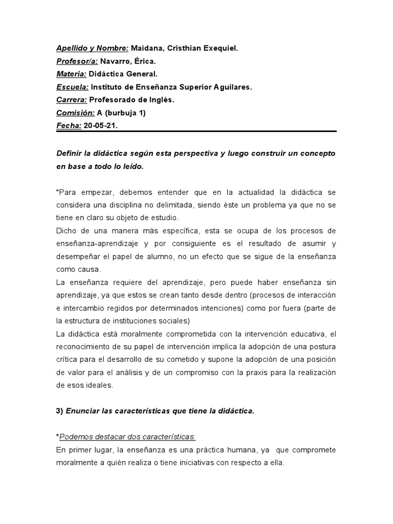 Didáctica General | PDF