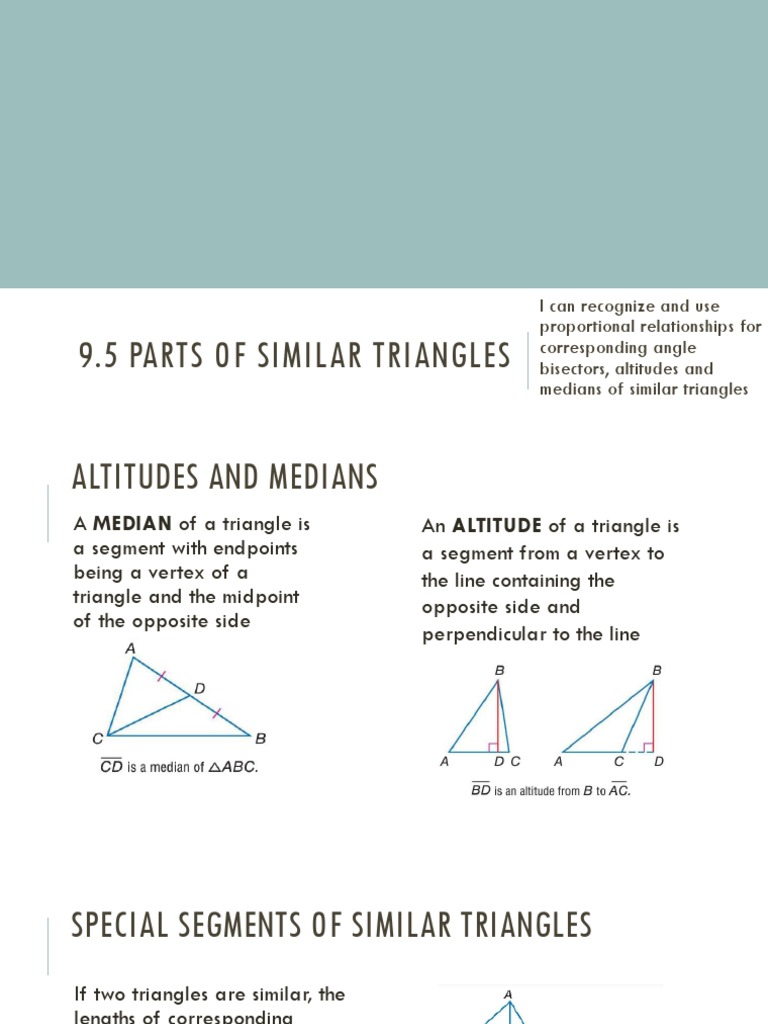 Geometry: Similar Triangles Guide | PDF | Triangle | Geometric Shapes