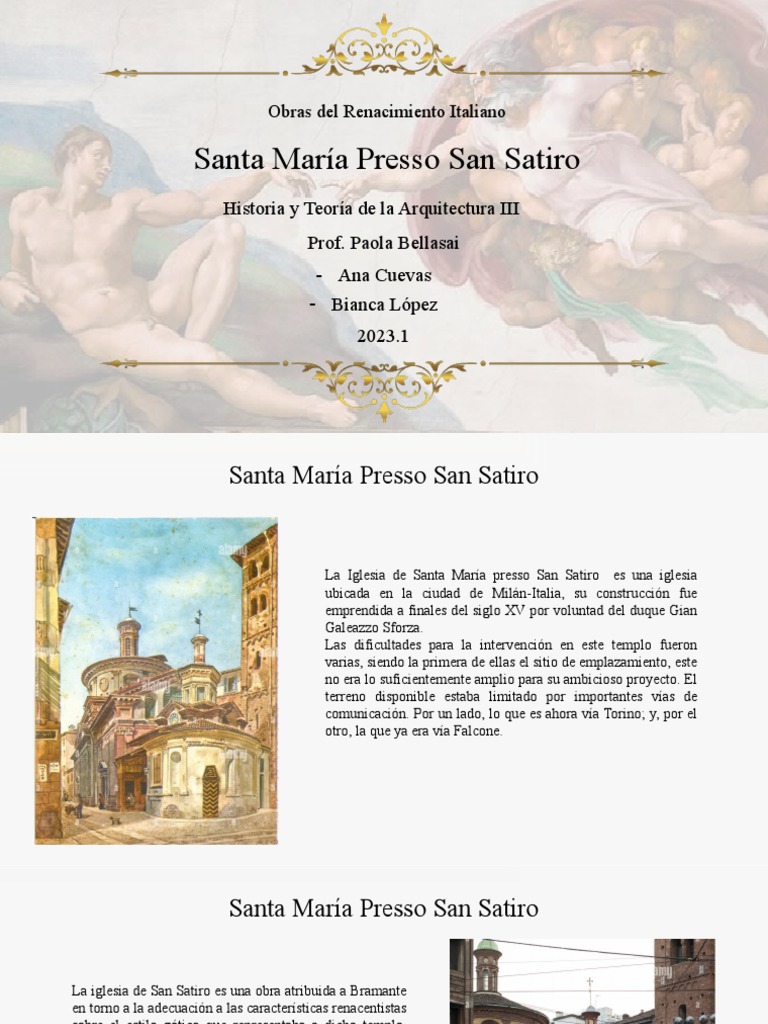 Santa María Presso San Satiro: Análisis arquitectónico | PDF | Diseño ...