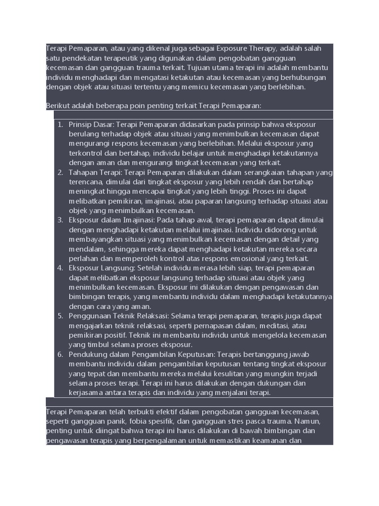 Terapi Pemaparan | PDF