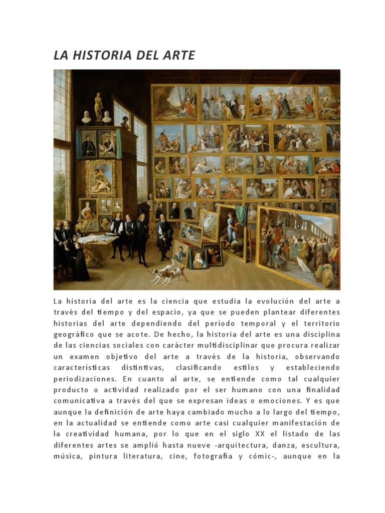 Evolución de la Historia del Arte | PDF | Historia del Arte | Museo