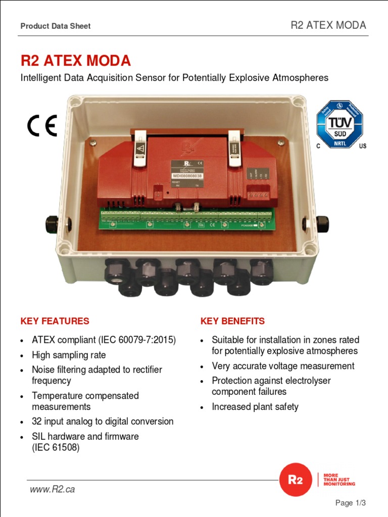 ATEX MODA Data Sheet: Explosion Safety Sensor | PDF | Analog To Digital ...