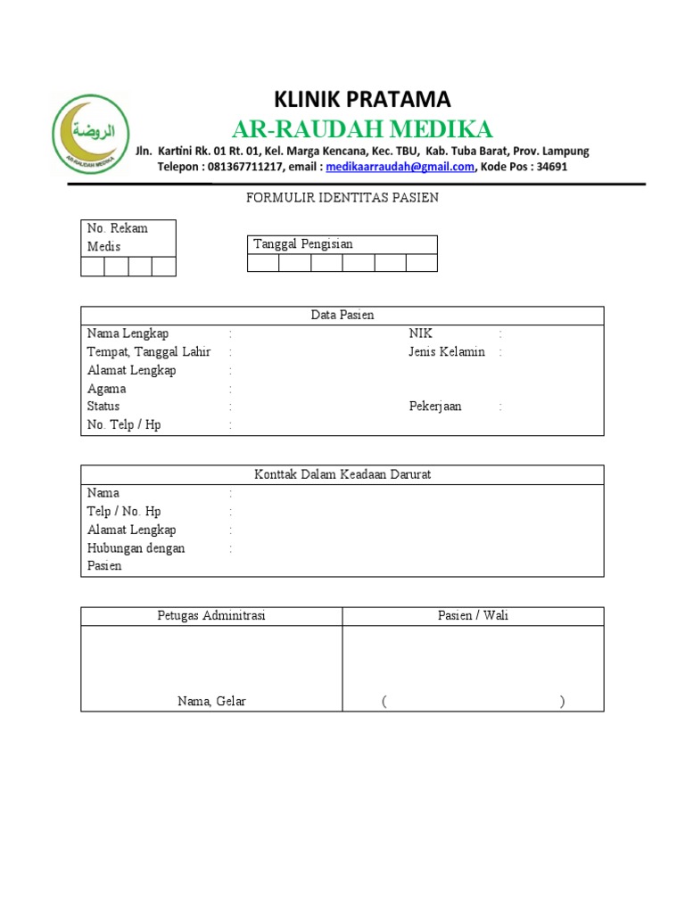 Form Pasien | PDF