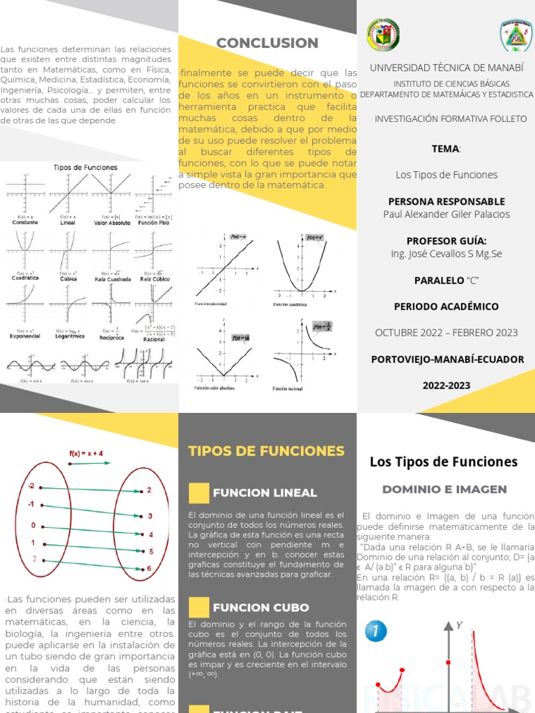 Triptico | PDF | Función (Matemáticas) | Matemáticas