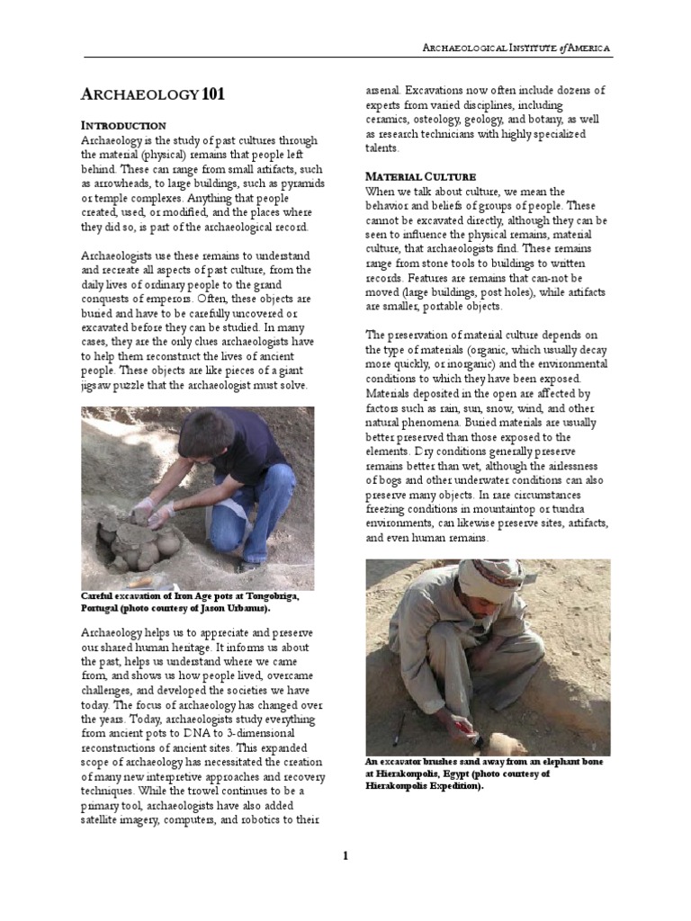 Archaeology 101+ | PDF | Archaeology | Artifact (Archaeology)