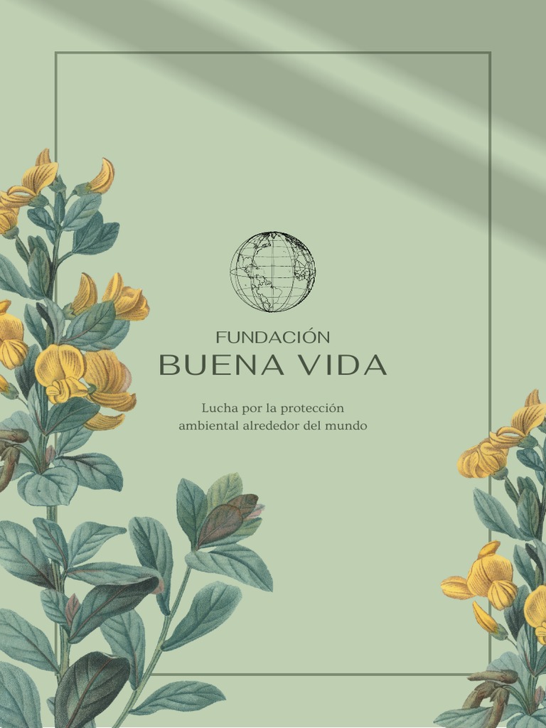 Verde Floral Decorativo Fundación Folleto Corporativo | PDF | Marca ...