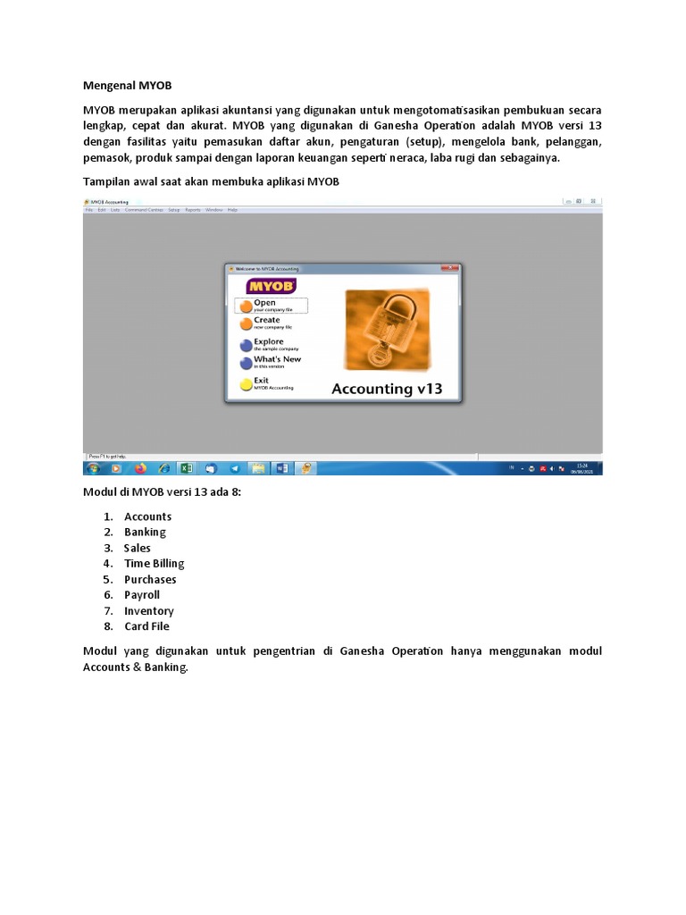 Mengenal MYOB | PDF