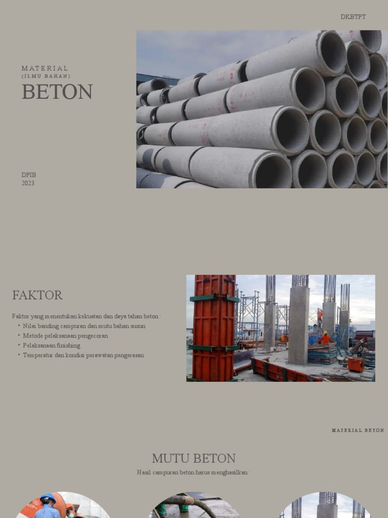 Materi Material Ilmu Bahan Beton | PDF