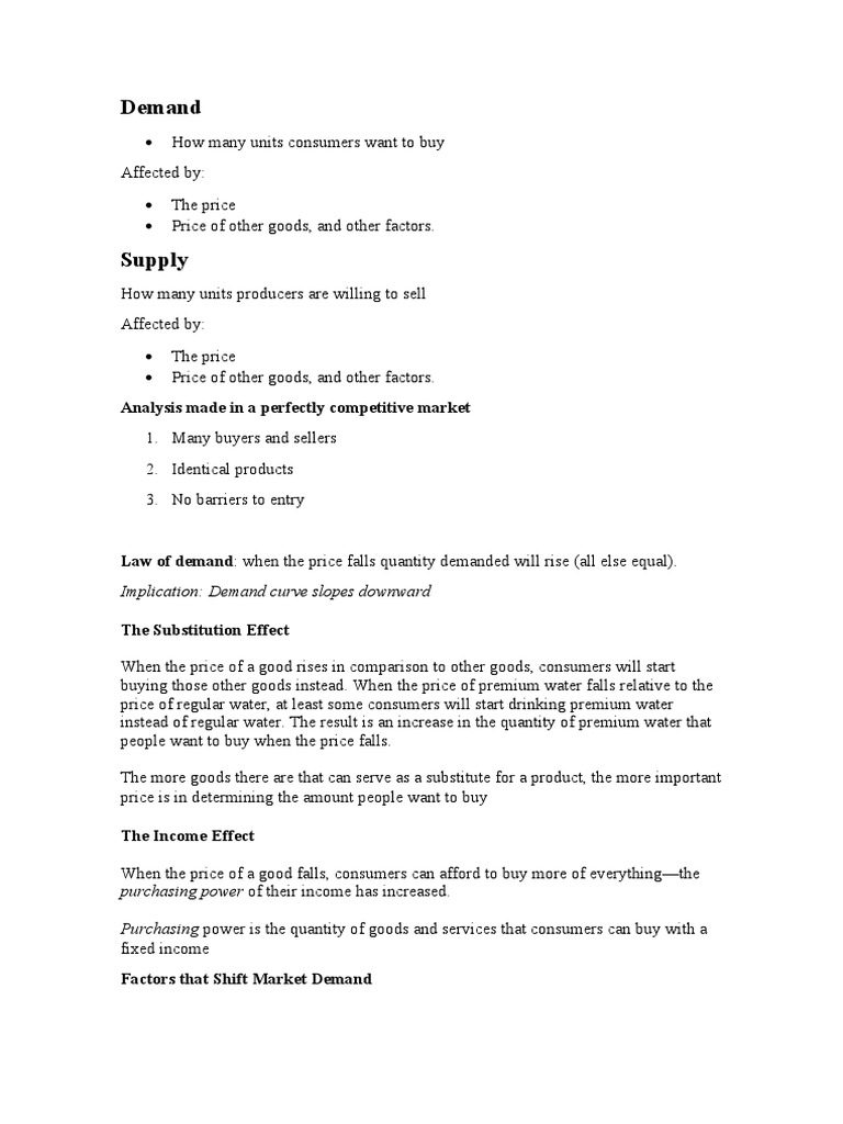 Understanding Demand and Supply Dynamics | PDF | Supply And Demand ...