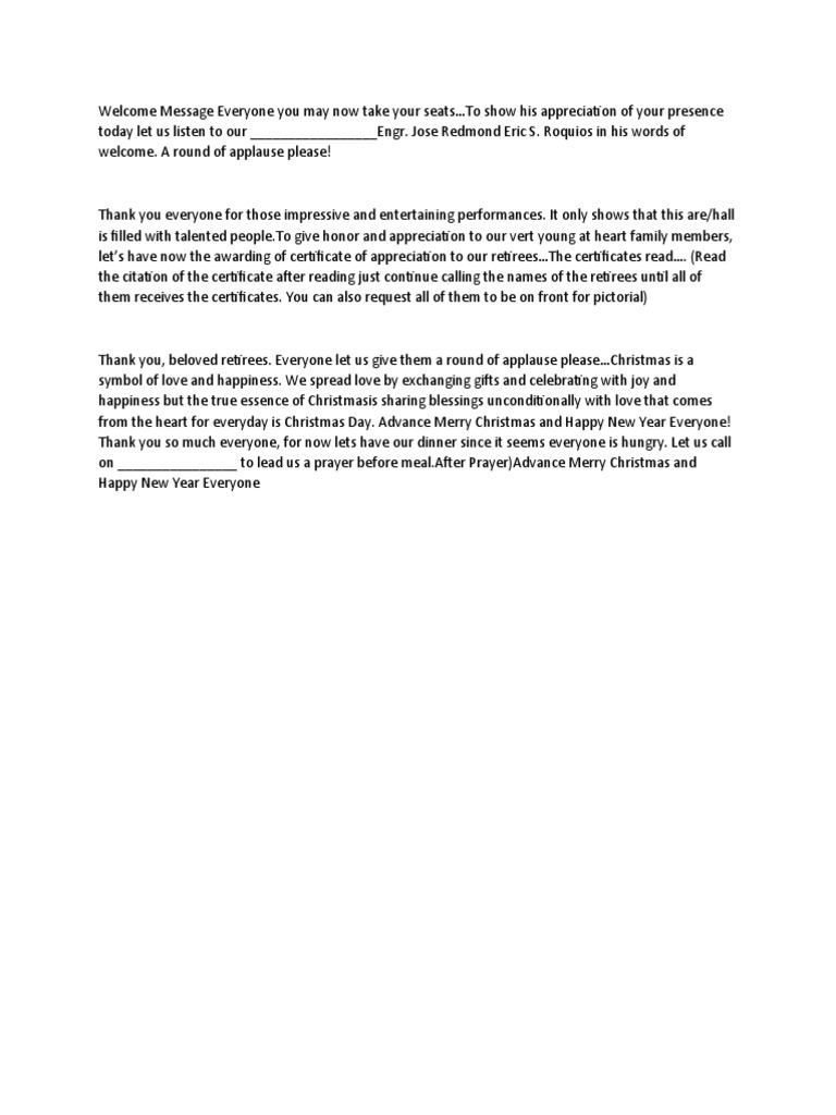 CHRISTMAS PARTY EMCEE | PDF