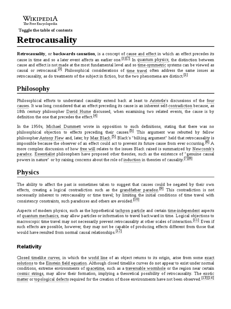 Retrocausality | PDF | Theoretical Physics | Academic Discipline ...