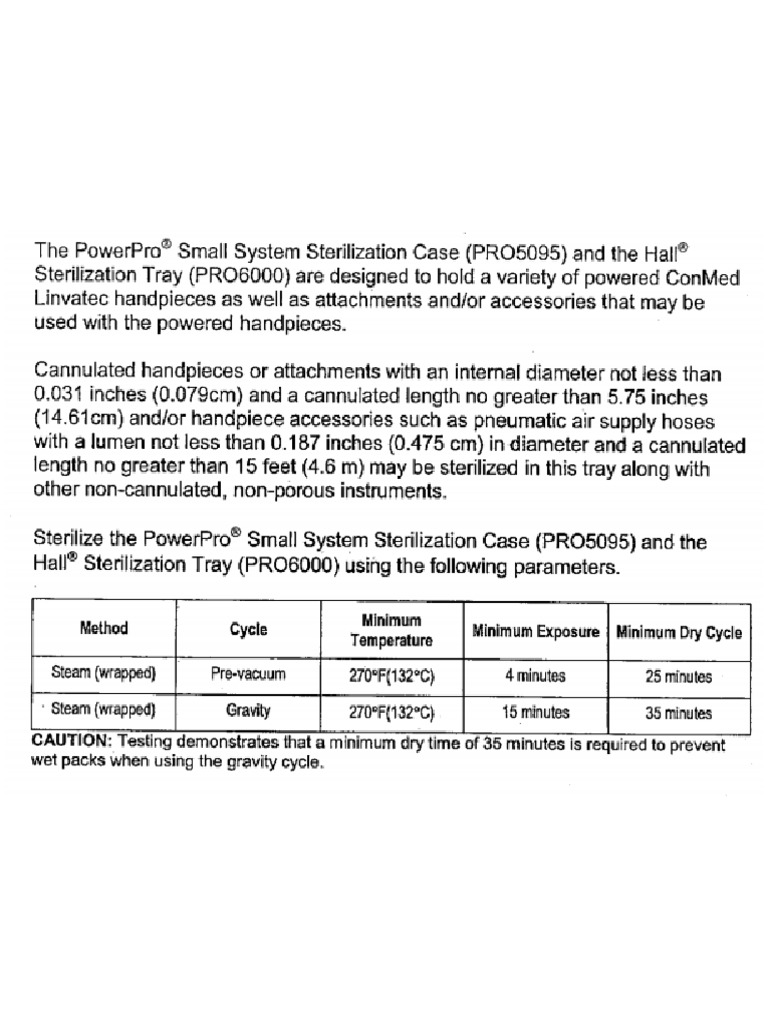 Sterilization of HALL Power Instruments | PDF