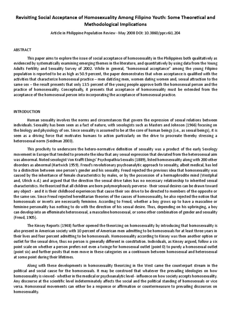 Revisiting Social Acceptance of Homosexuality | PDF | Homosexuality ...