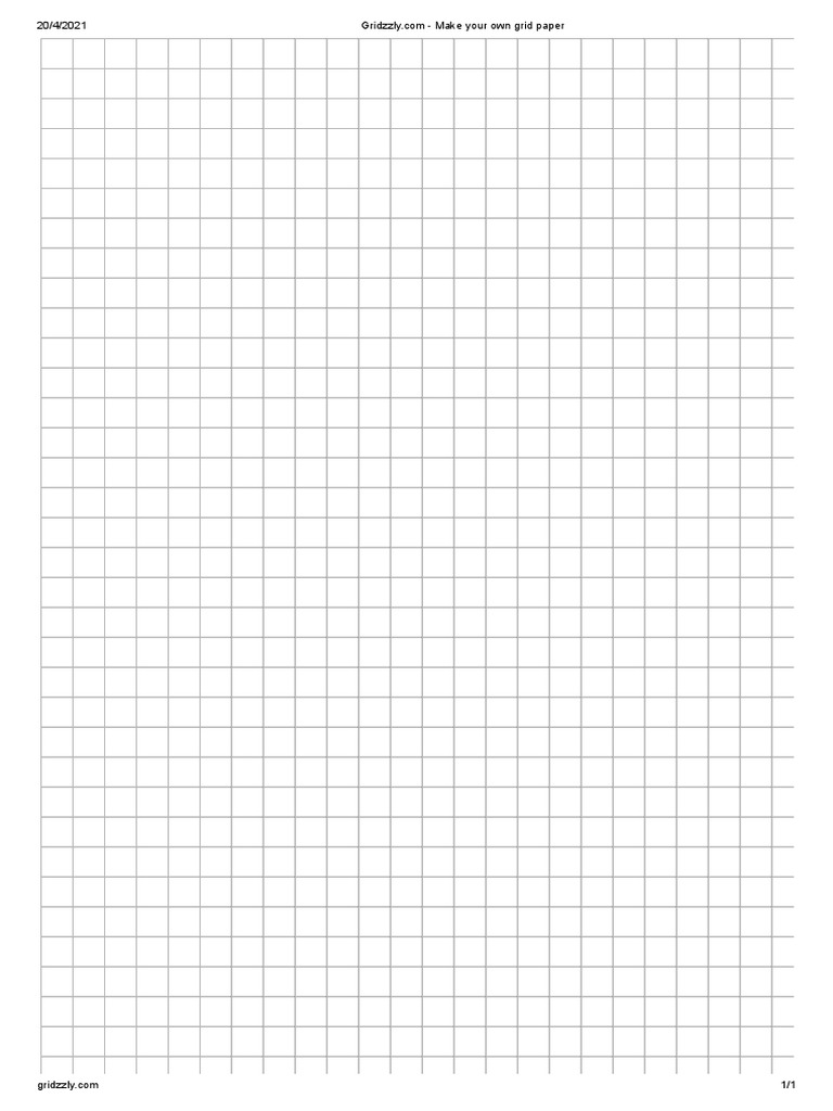 Make Your Own Grid Paper | PDF | Home & Garden