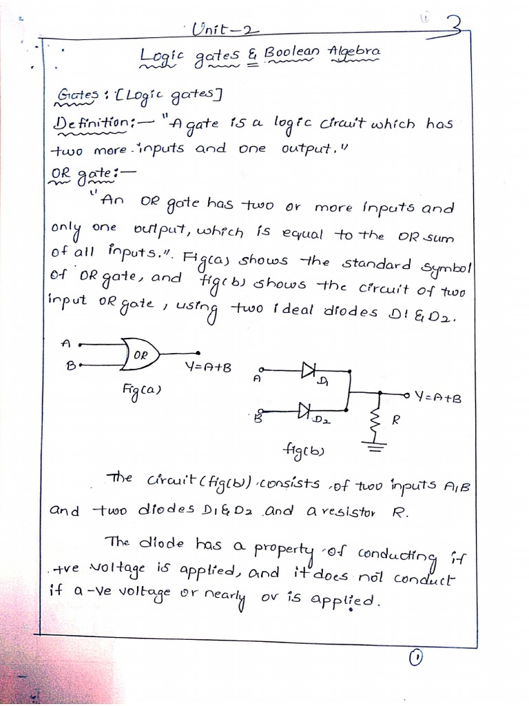 Unitii Logic Gates Combinational Circuits Pdf