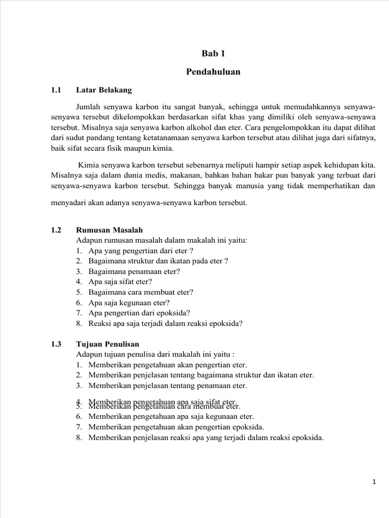 Eter dan Epoksida: Struktur dan Sifat | PDF