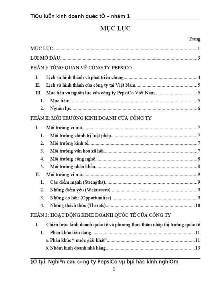 123doc Tieu Luan Nghien Cuu Hoat Dong Kinh Doanh Quoc Te Cua Cong Ty Pepsico Va Bai Hoc Kinh ...