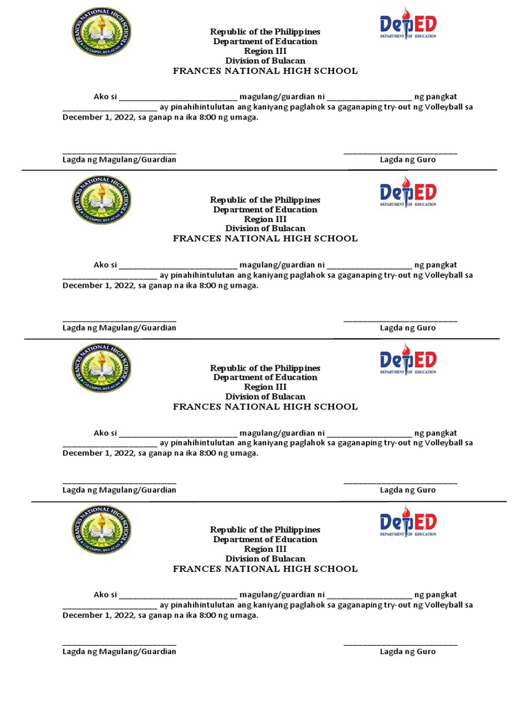 Parental-Consent-Volleyball | PDF