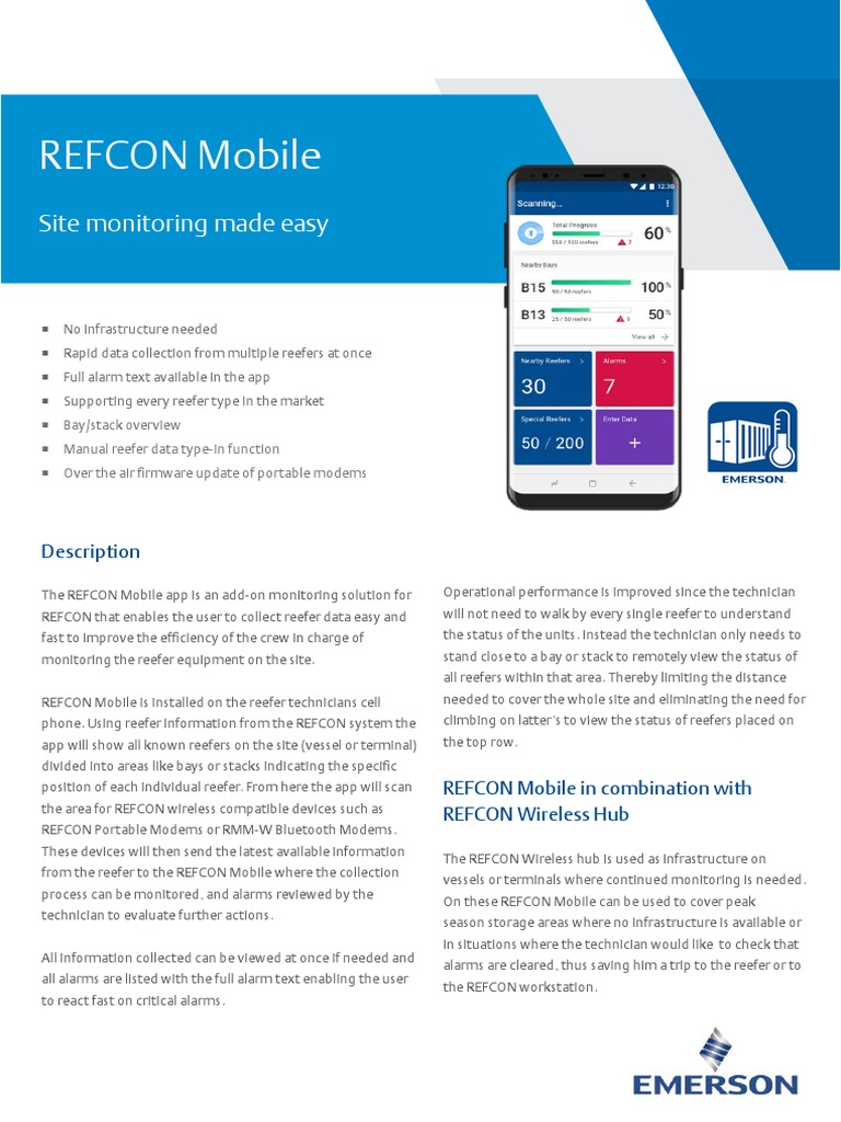 REFCON Mobile App Leaflet | Download Free PDF | Bluetooth | Mobile App