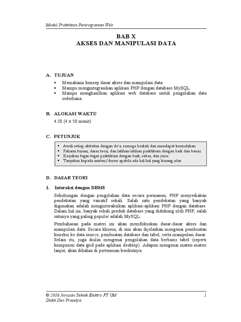 Modul 10 Interaksi DBMS | PDF