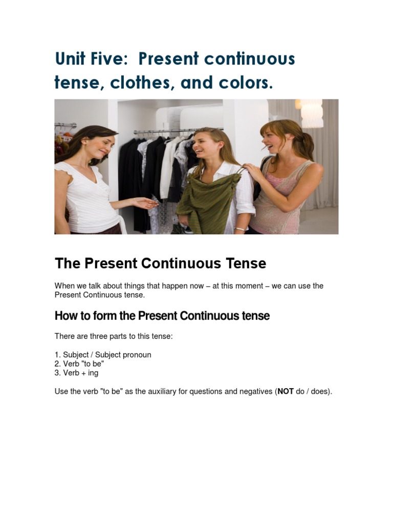 English Unit 5 Beginners One | PDF | Color | English Language