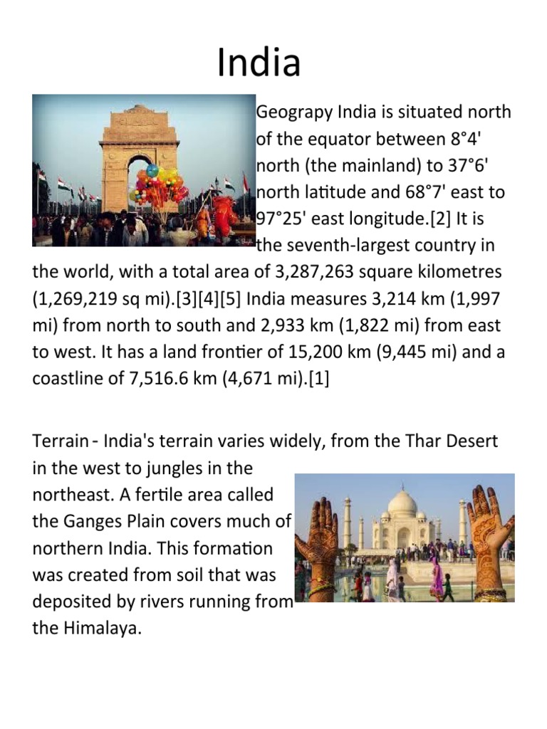 India | PDF | Indian Ocean | Physical Geography