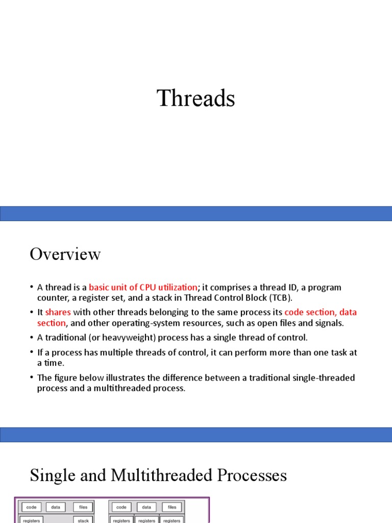 Threads Pdf Thread Computing Process Computing