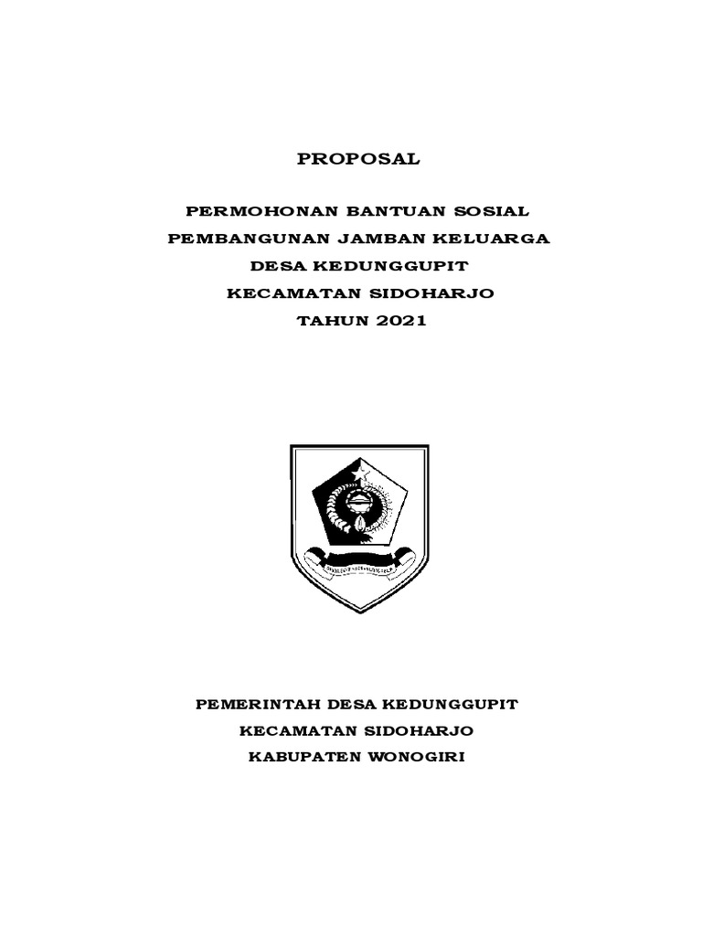 Proposal Bansos Upk 2021 | PDF