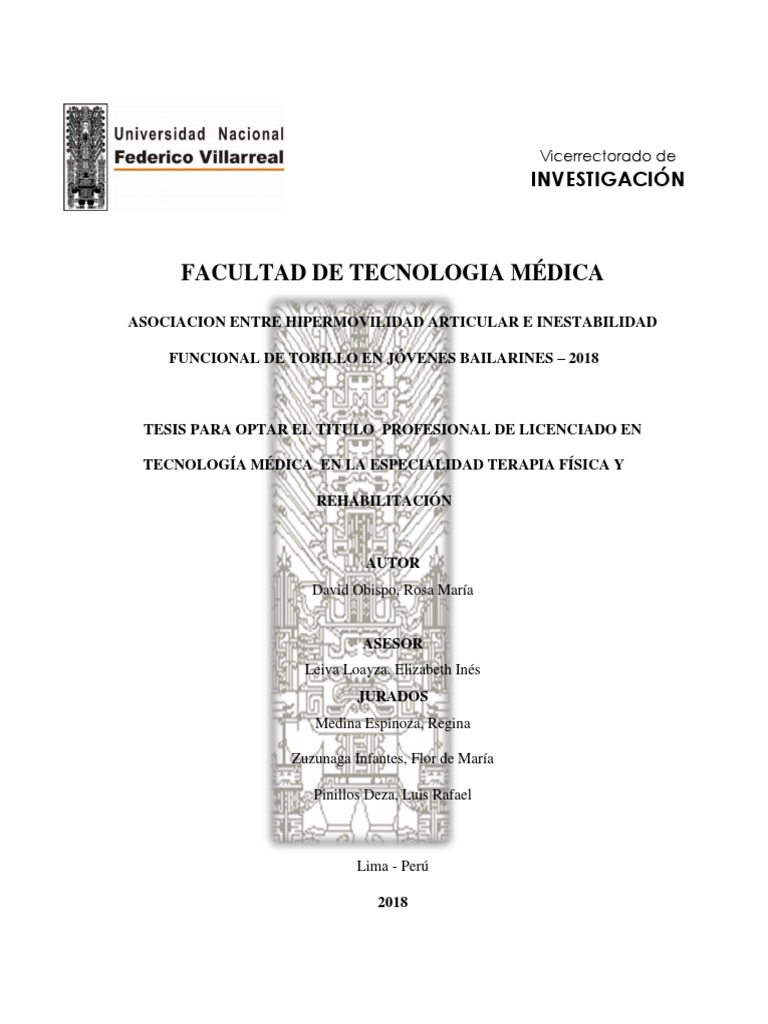 Asociacion Entre Hipermovilidad Articular e Inestabilidad | PDF ...