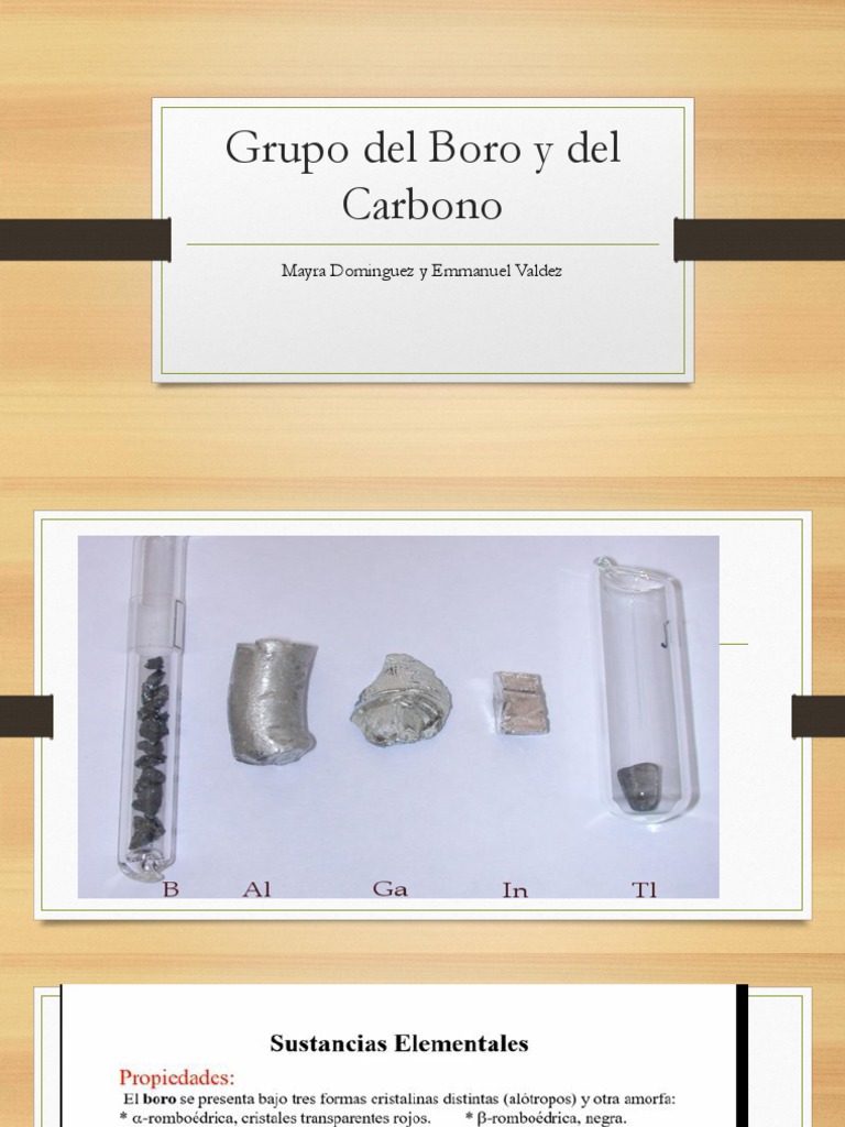 Grupo Del Boro y Del Carbono Representación | PDF