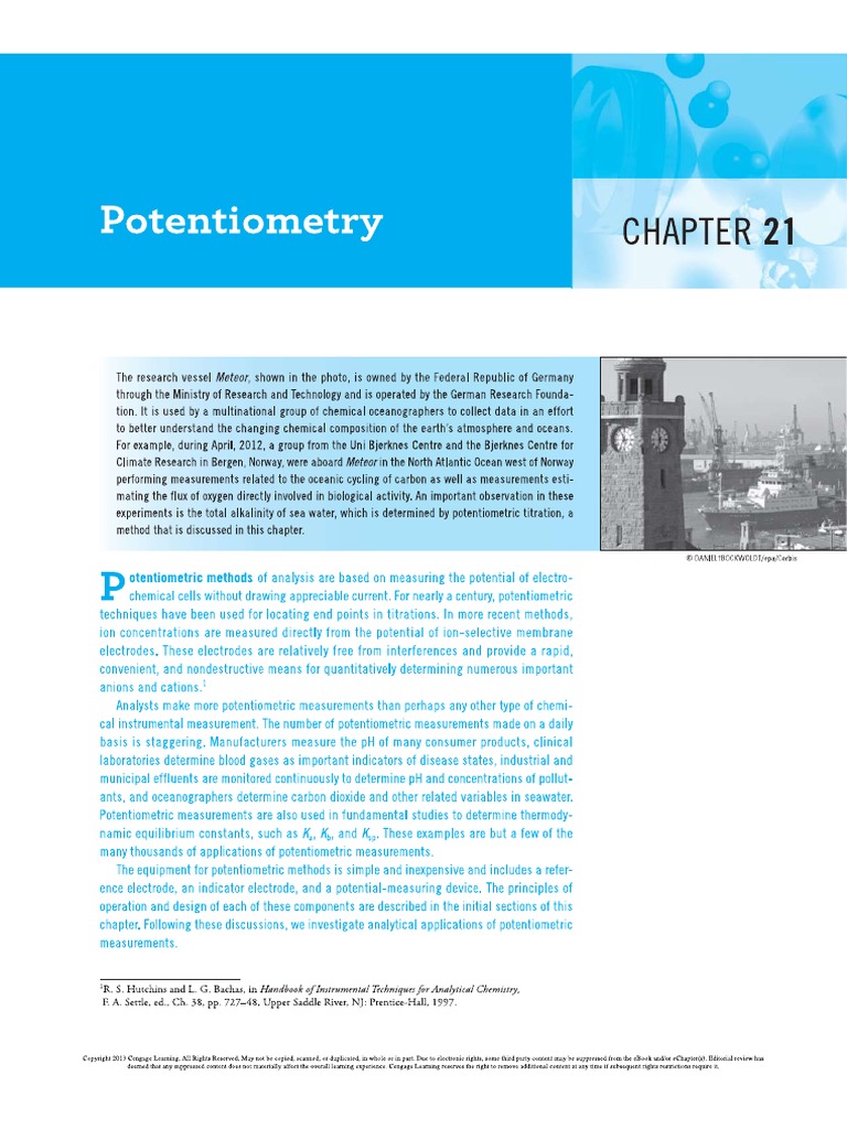 Chapter 21 Potentiometry Skoog | PDF