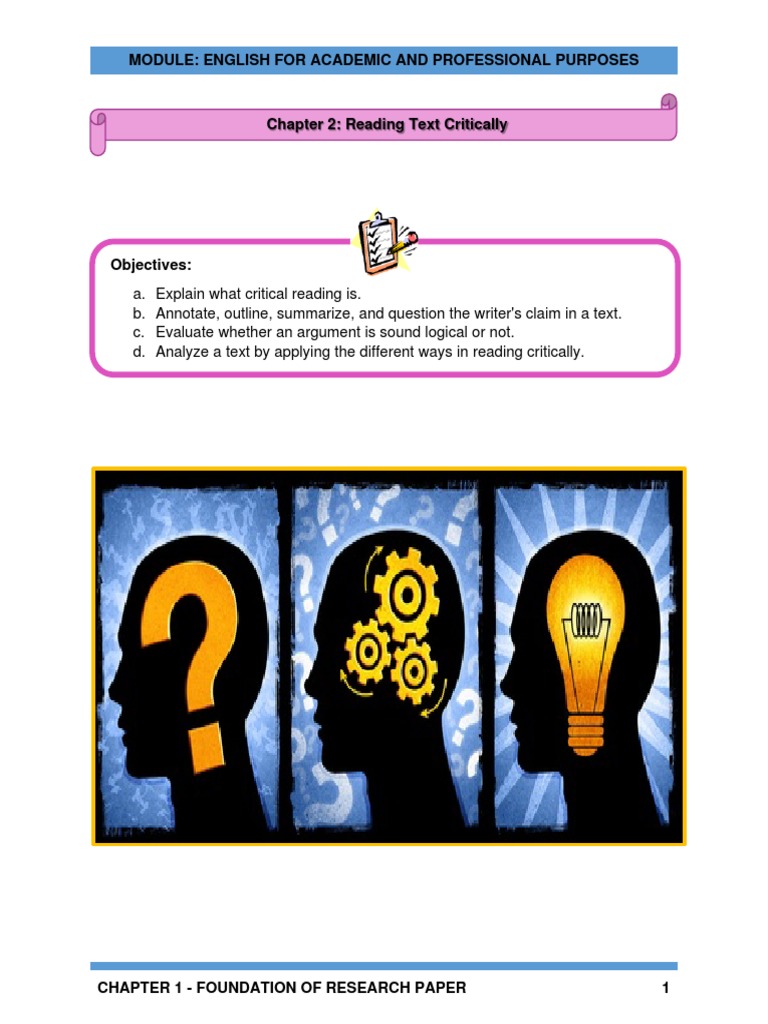 Chapter 2 - Reading Text Critically | Download Free PDF | Essays | Information