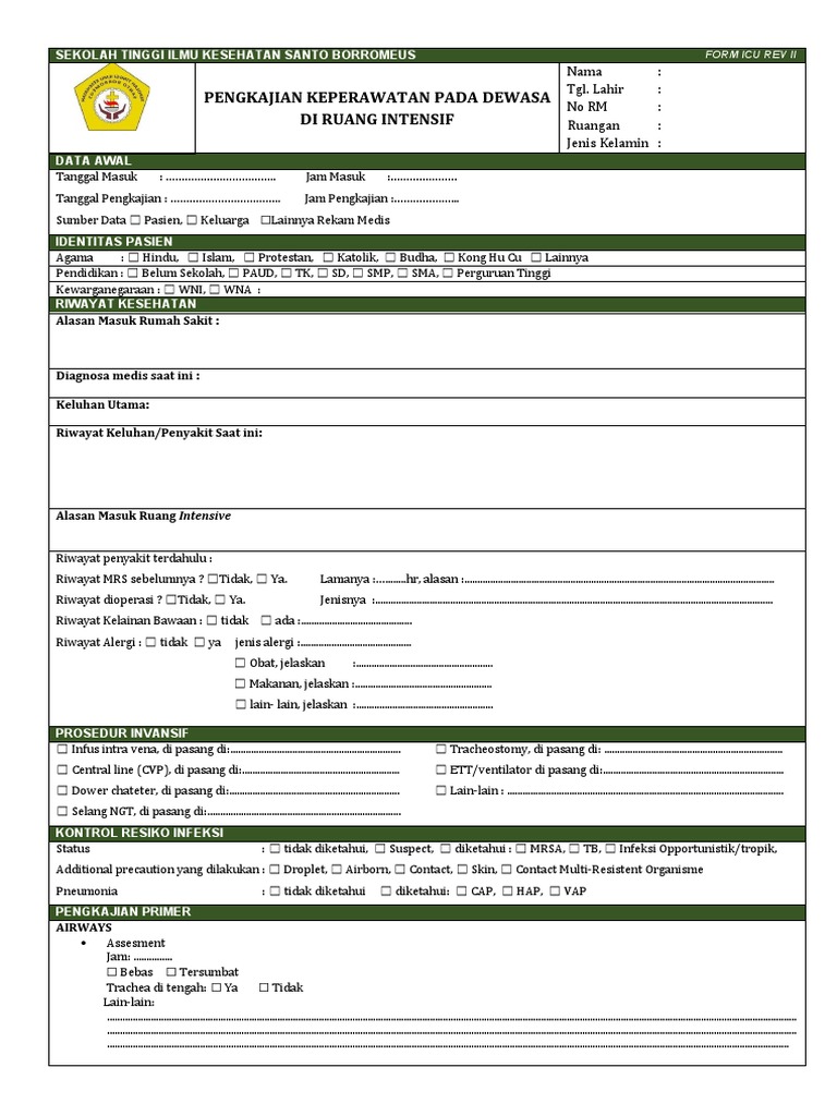 Form ICU REV 2 | PDF