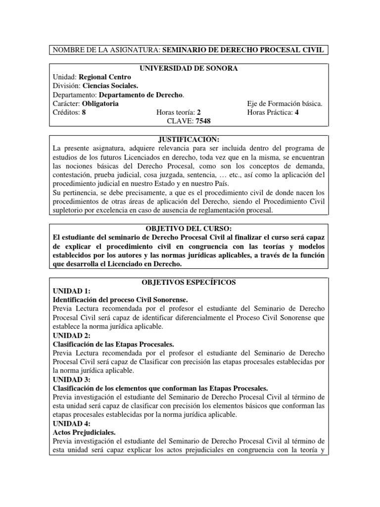 Seminario de Derecho Procesal Civil | PDF | Sentencia (ley) | Ley procesal Seminario de Derecho Procesal Civil | PDF | Sentencia (ley) | Ley procesal
