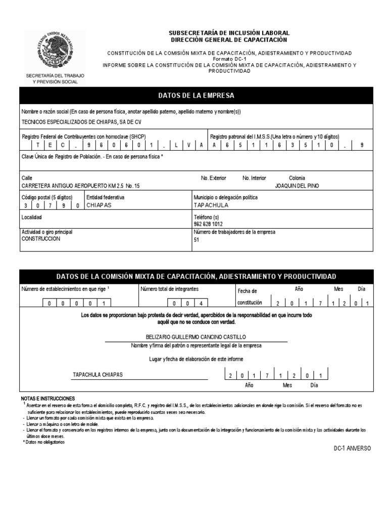 Informe Comisión Mixta de Capacitación | PDF